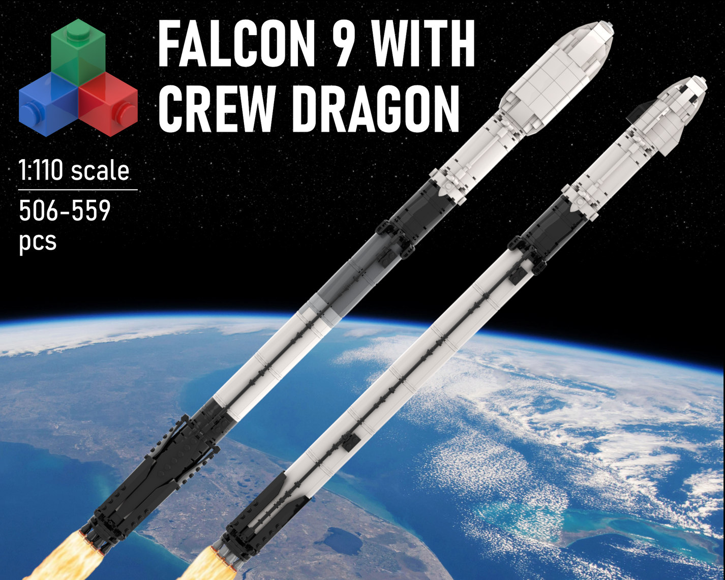 Falcon 9 & Crew Dragon – Rocket Bricks
